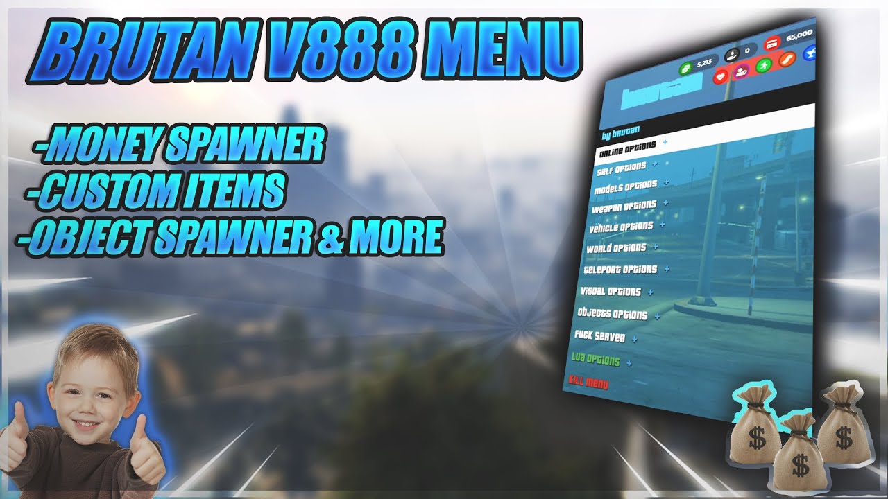 FiveM Hack | Brutan V888 Mod Menu | Money Cheat | Spawn Items | Troll Options - YouTube