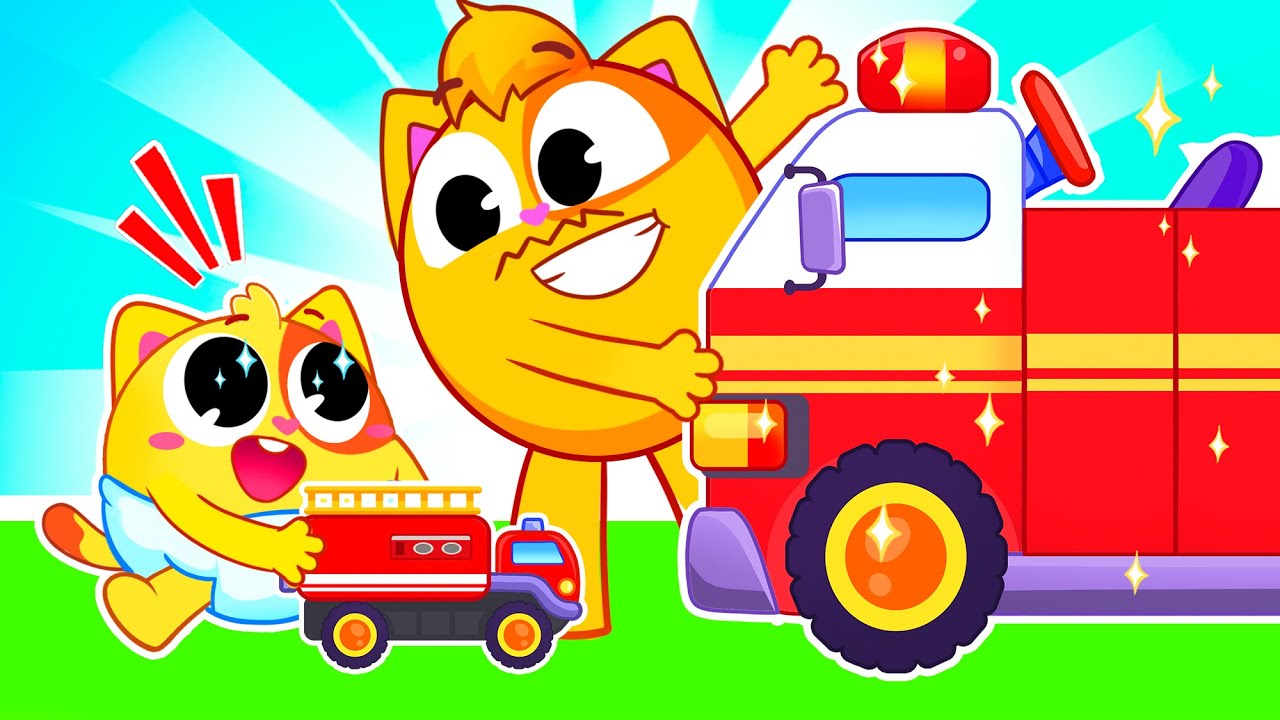🚒Wheels On The Baby Fire Truck | Funny Songs For Baby & Nursery Rhymes ...
