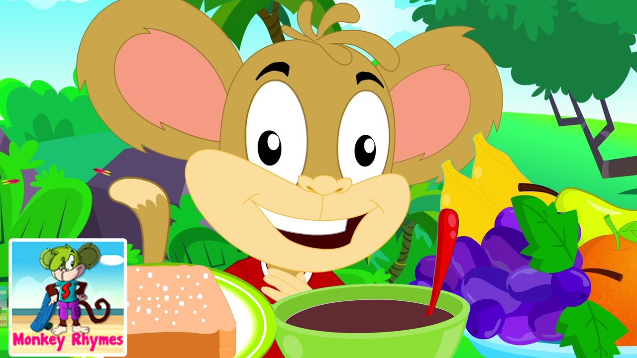 Eat Meals Song For Children | Monkey Rhymes Nursery Rhymes & Kids Songs ...