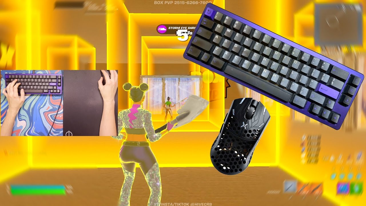 $500 Custom Keyboard Handcam Fortnite BOX PVP🏆 Gameplay 4K 240 FPS ...