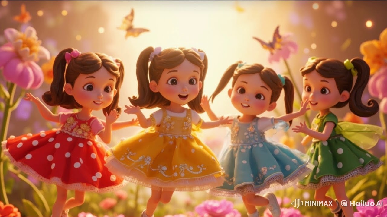 four Little Arabella Miller | Nursery Rhymes For kids Songs - YouTube