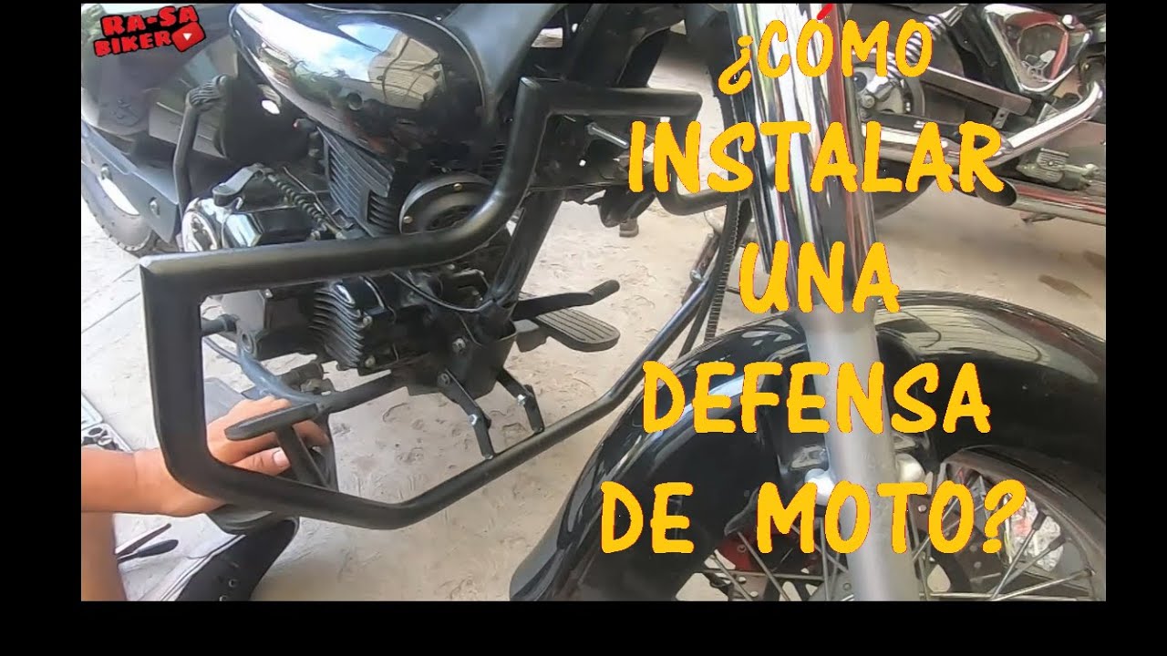 Cómo instalar defensa de moto / Cómo colocar defensa de moto / Cómo ...