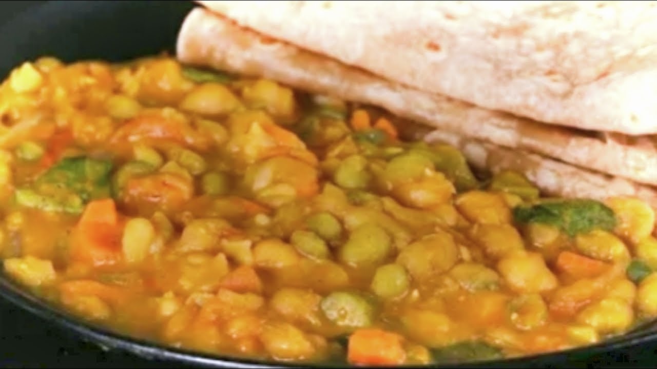 chapati sidedish recipe | vegetable kurma for chapati | channa dal ...