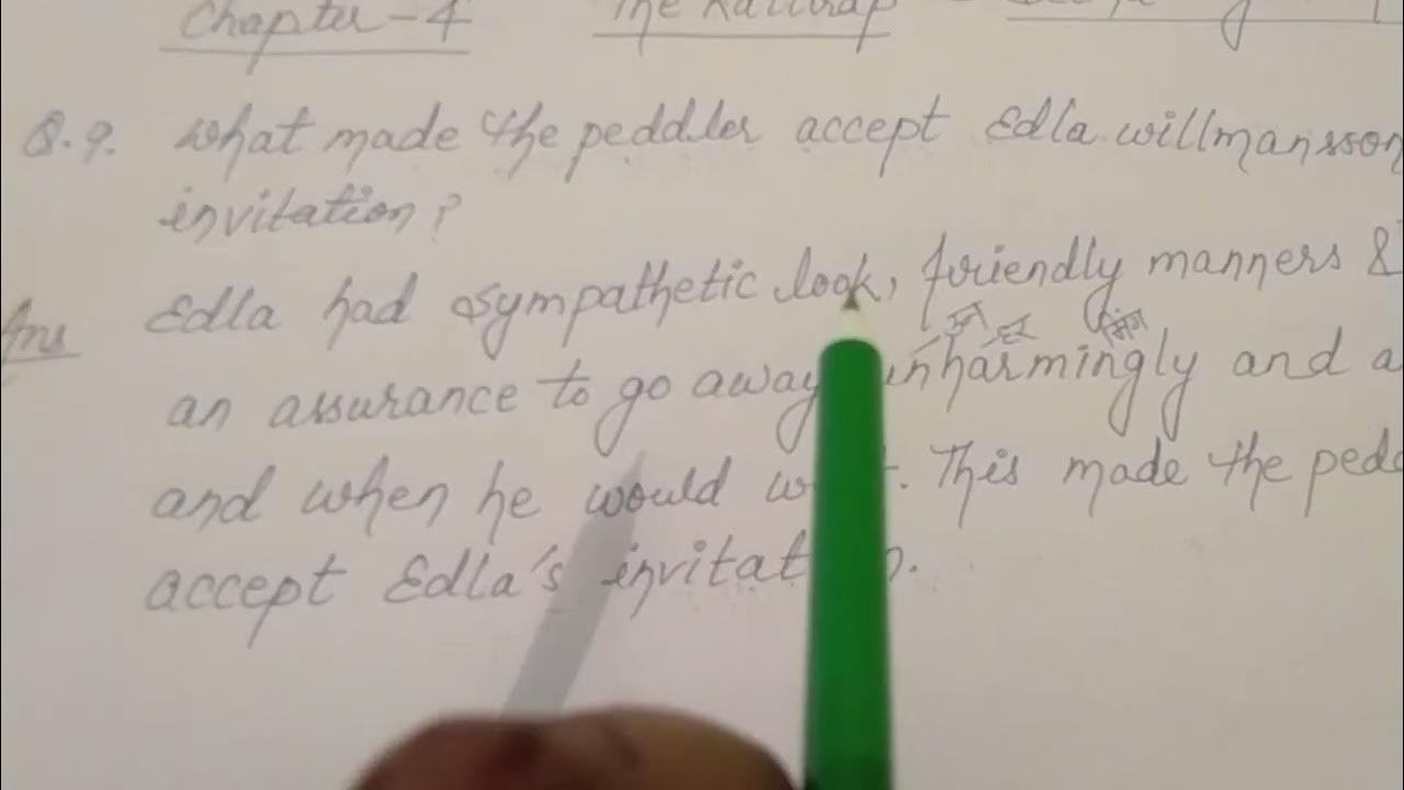 Q.9.What made the peddler accept Edla willmanssons invitation?chp.4.the ...