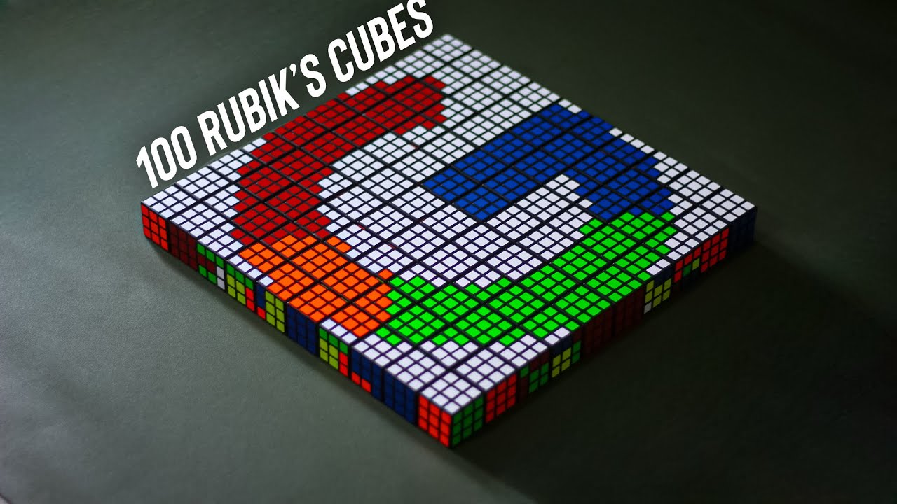 I Made Google Logo with 100 Rubik’s Cubes | Rubik’s Cube Mosaic Art ...