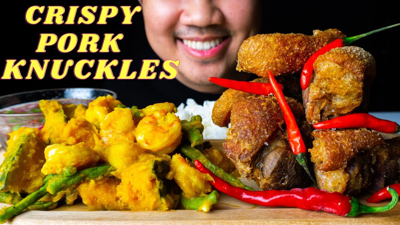 Crispy Pork Knuckles I Ginisang Kalabasa at Sitaw I Filipino Food I ...