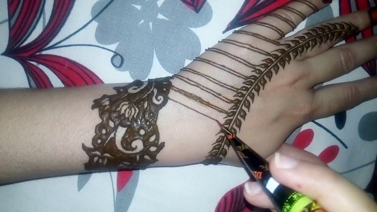 Back Hand Henna | Easy Hina design - YouTube