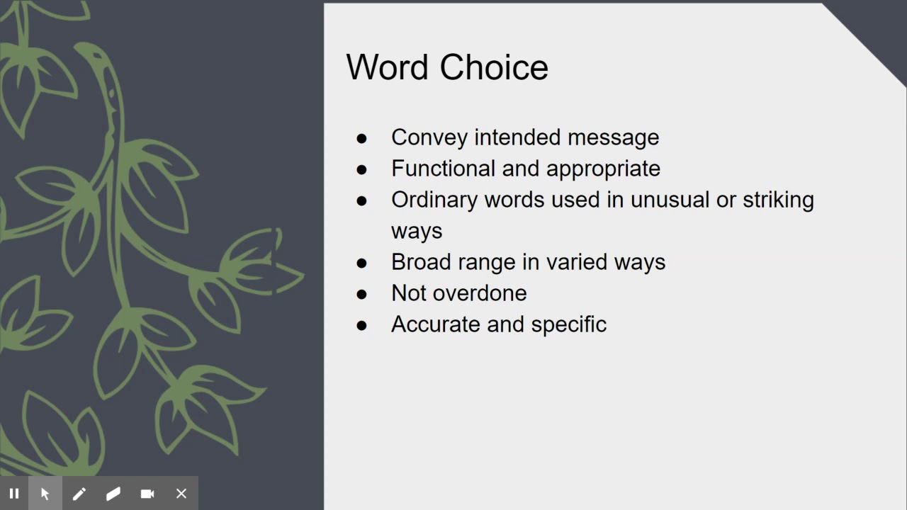 Word Choice and Sentence Fluency - YouTube