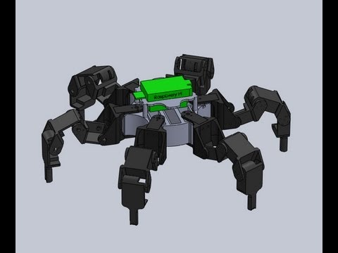 Hexapod 3D Print-able model - YouTube