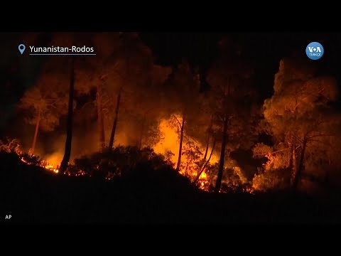Rodos Adası’nda yangından kaçış| VOA Türkçe