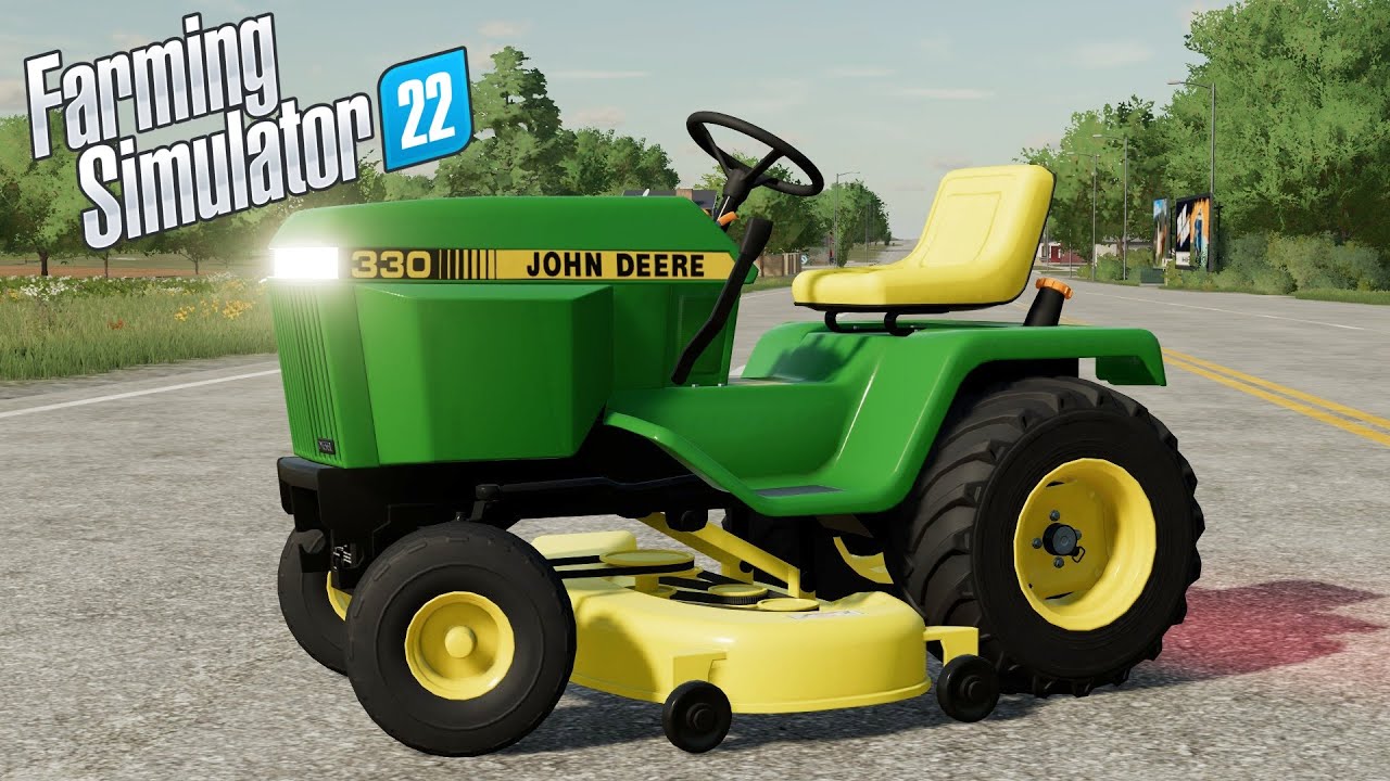 FS22 | John Deere 330 Lawn Mower - YouTube