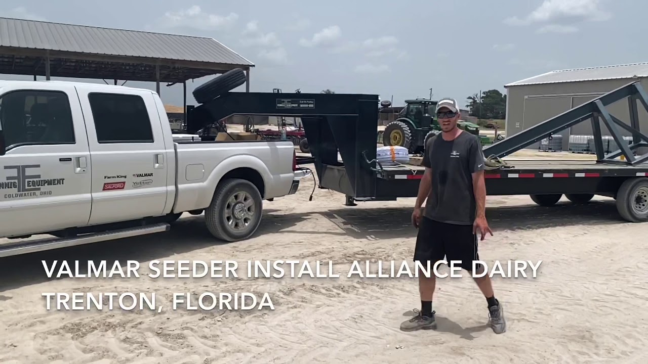 Valmar Seeder Install Alliance Dairy - YouTube