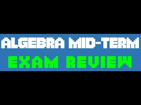 Mid-term revision (Algebra) - YouTube