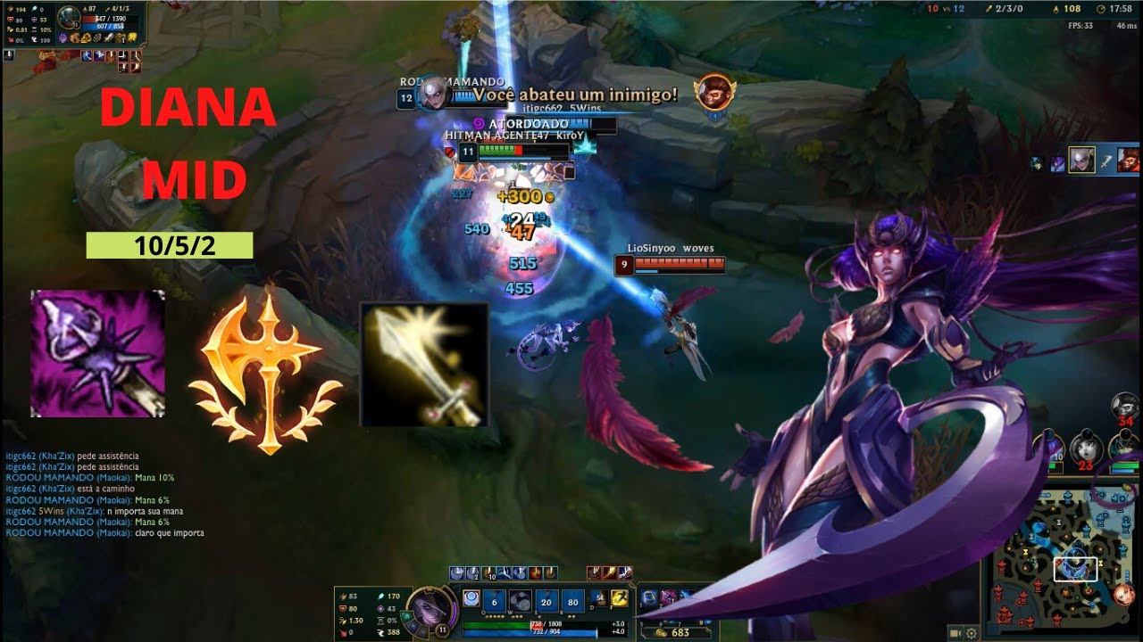 Diana mid - conseguir voltar no game | League of Legends - YouTube