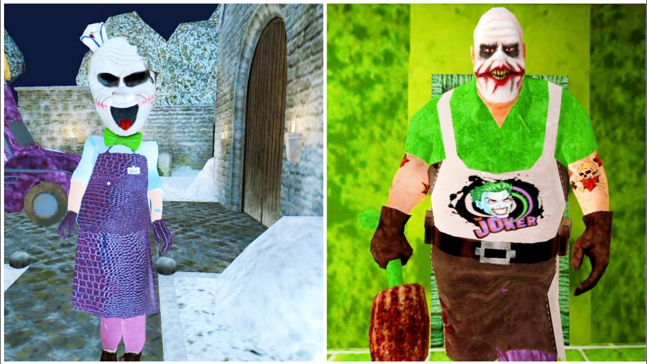 Ice Scream 2 Joker Mod Vs Mr Meat Joker Mod Full Gameplay - YouTube