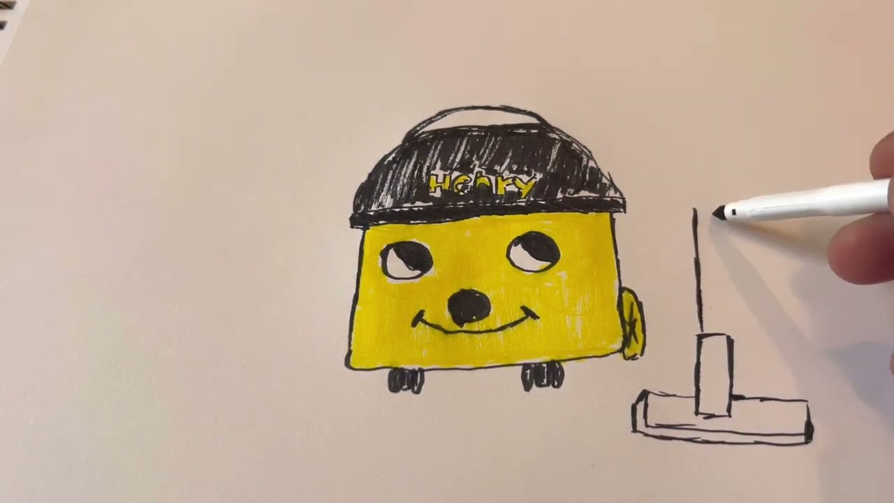 How to DRAW BIG HENRY YELLOW the HOOVER - YouTube