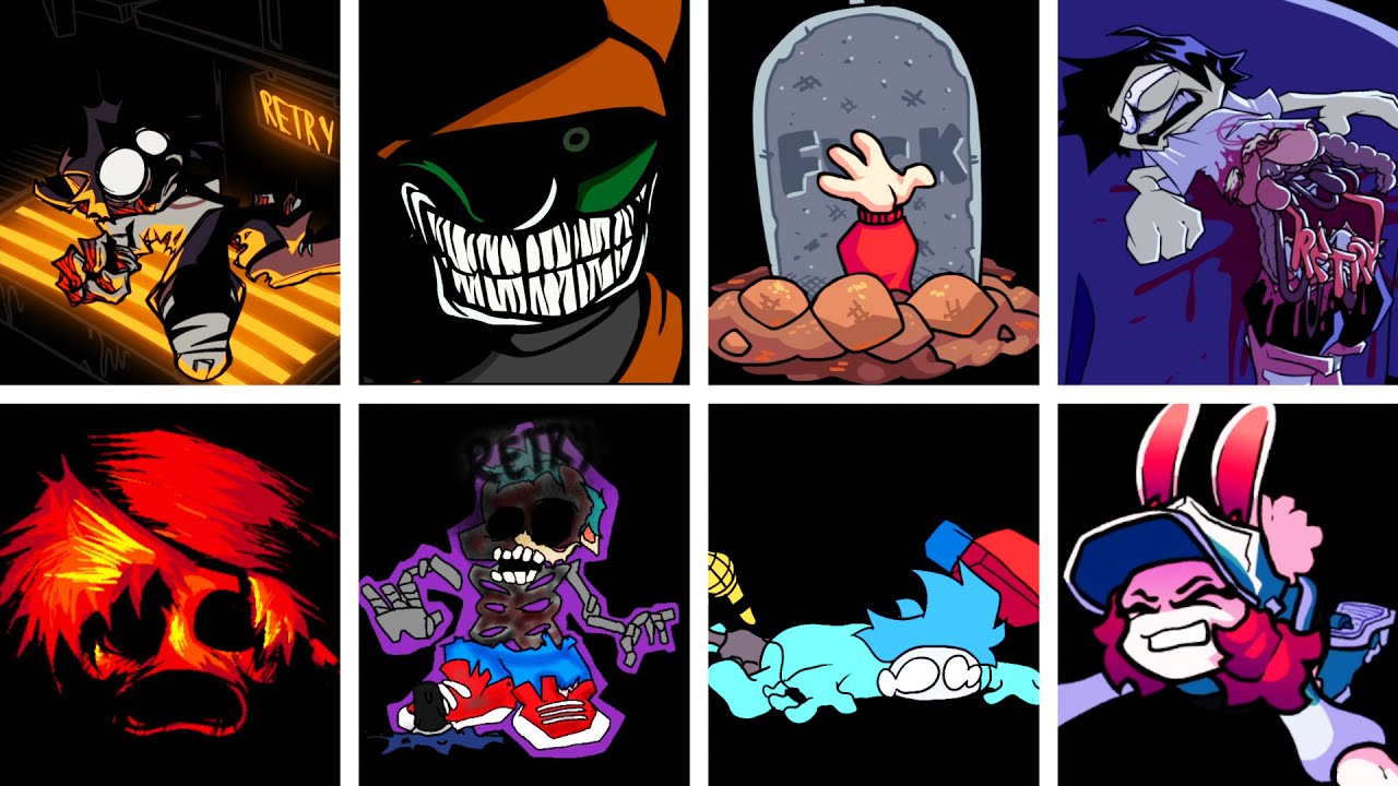 The Best Halloween Game Over Screens FNF - Friday Night Funkin' - YouTube