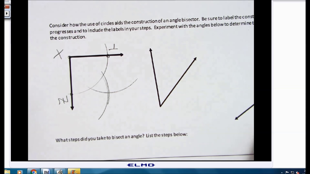 Eureka Math Grade 10 Module 1 Lesson 2 Bisecting an Angle - YouTube