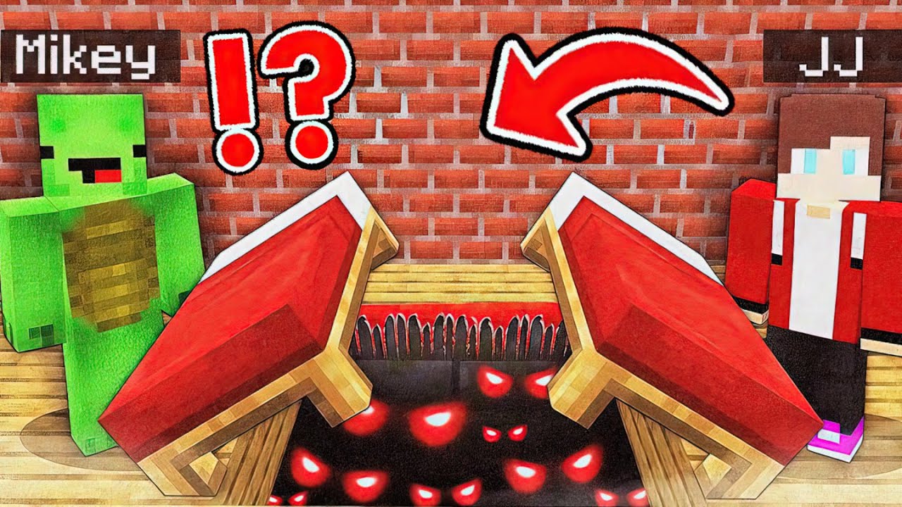 Scary MONSTERS Under The Beds JJ and Mikey in Minecraft Challenge - Maizen Mizen JJ Mikey - YouTube