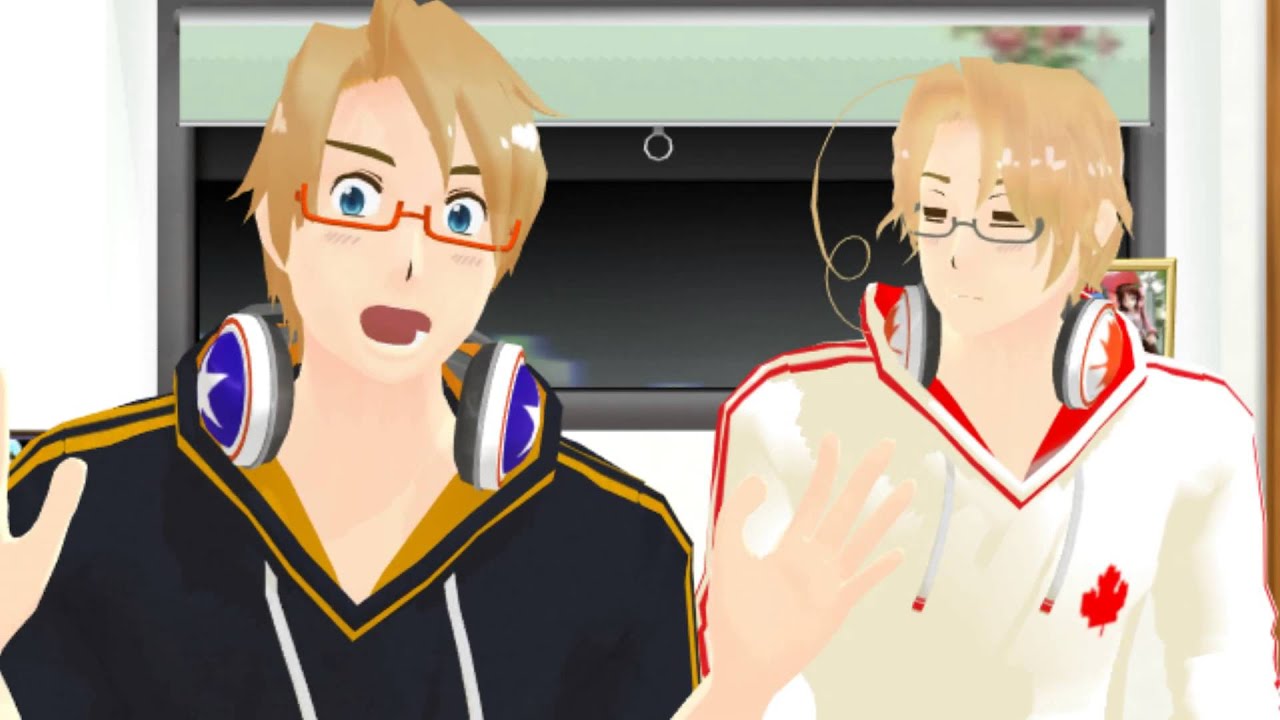 [MMD HETALIA]WANNABE (AMERICA AND CANADA) - YouTube