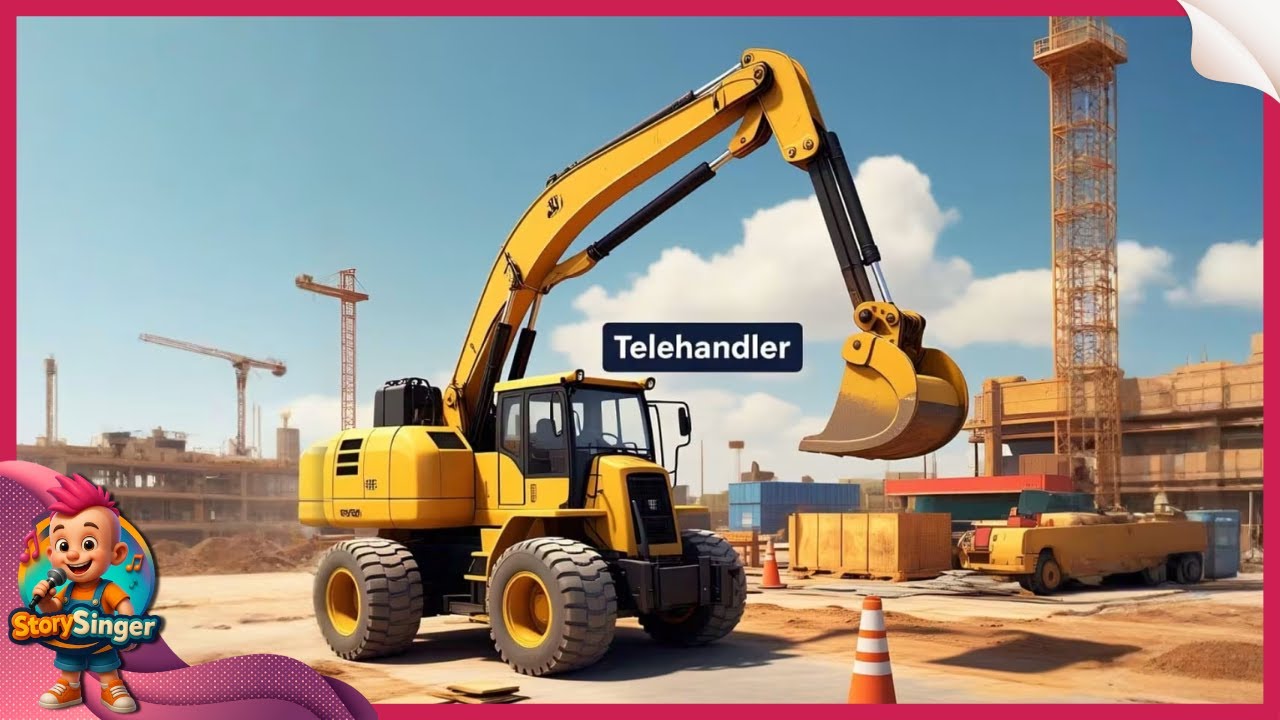 Digging and Driving Vehicle Rhymes🚜🏗️🚛 | Construction Vehicles Name ...