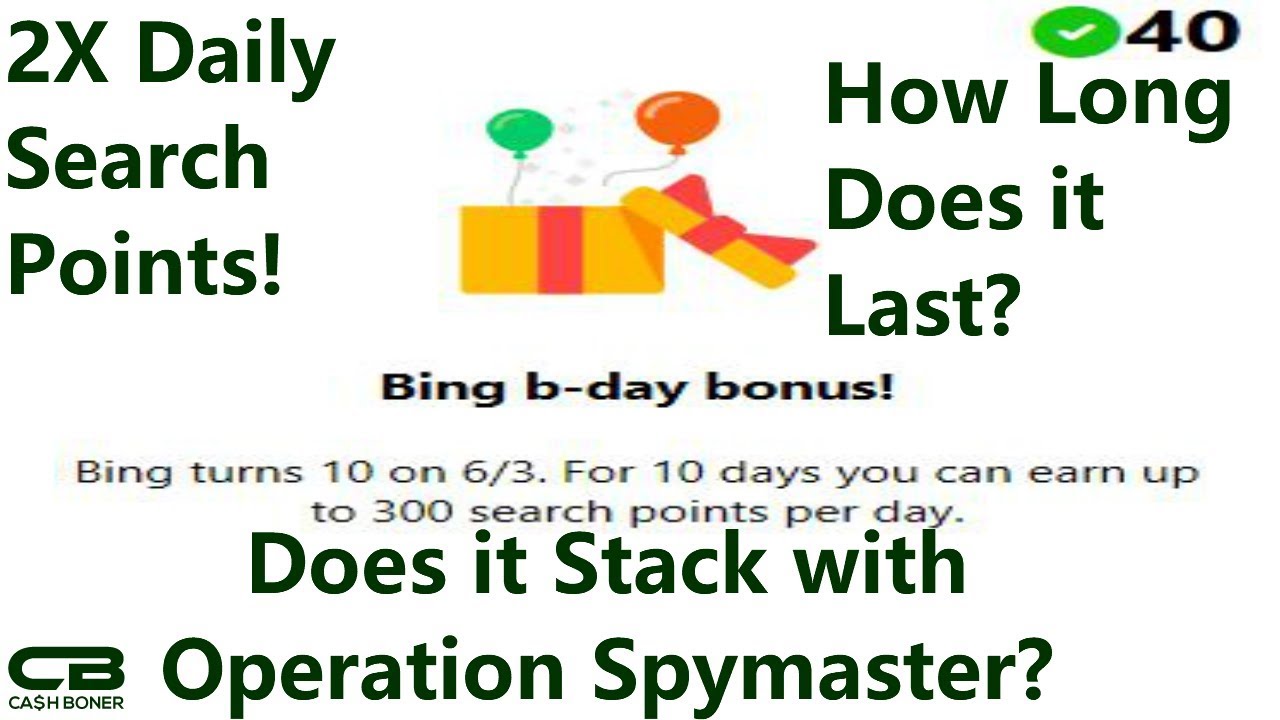 Bing Search Birthday Microsoft Rewards Promo - 2X Daily Search Points ...