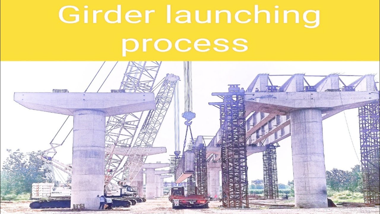 Girder launching (Major Bridge) - YouTube