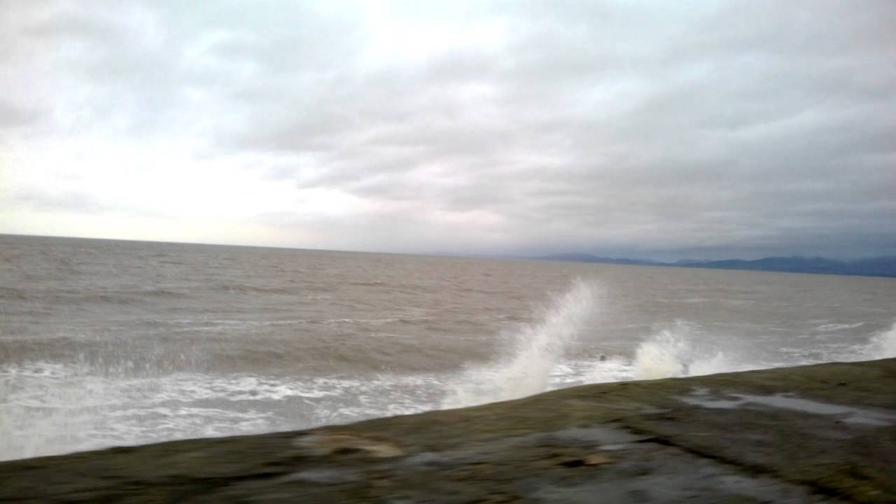 Dubmill Point, Allonby at high tide - YouTube