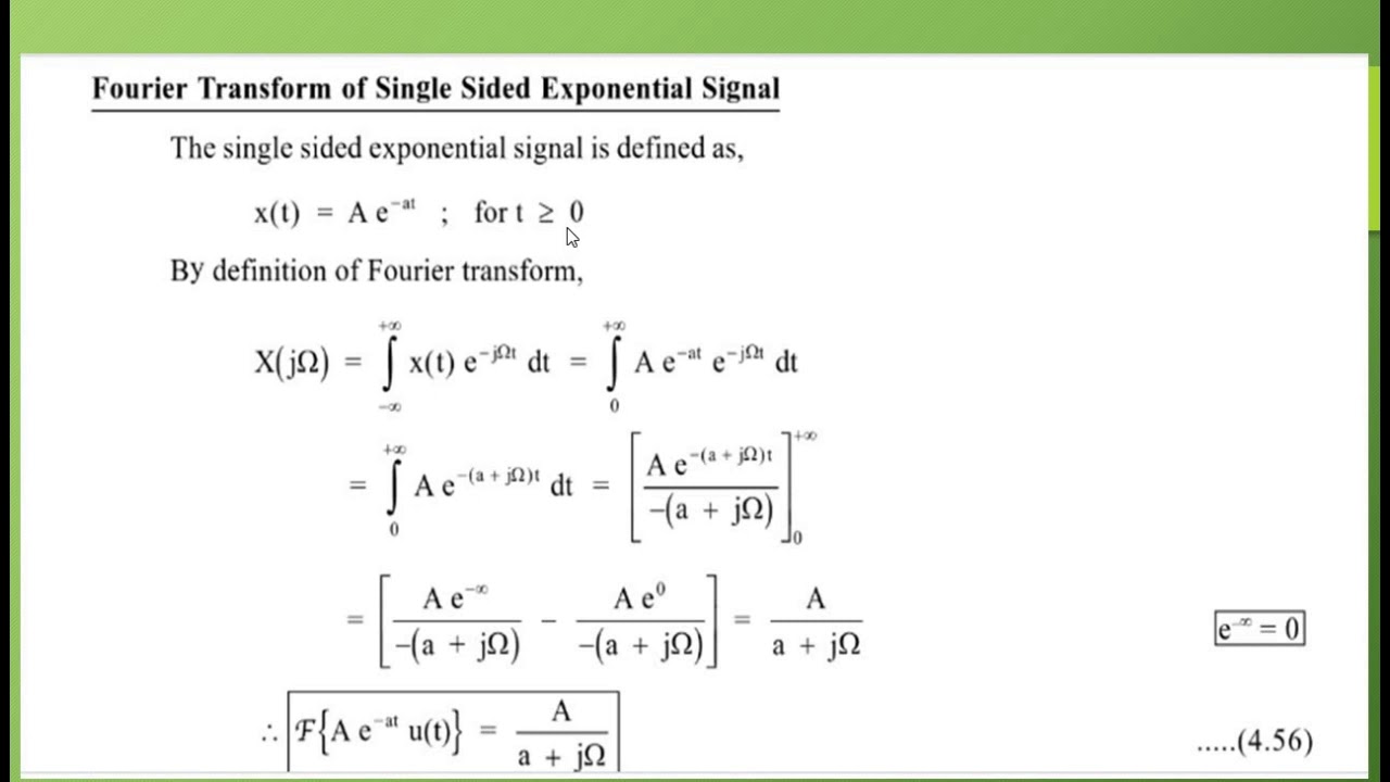 Fourier Transform of basic signals - Part 1 - YouTube