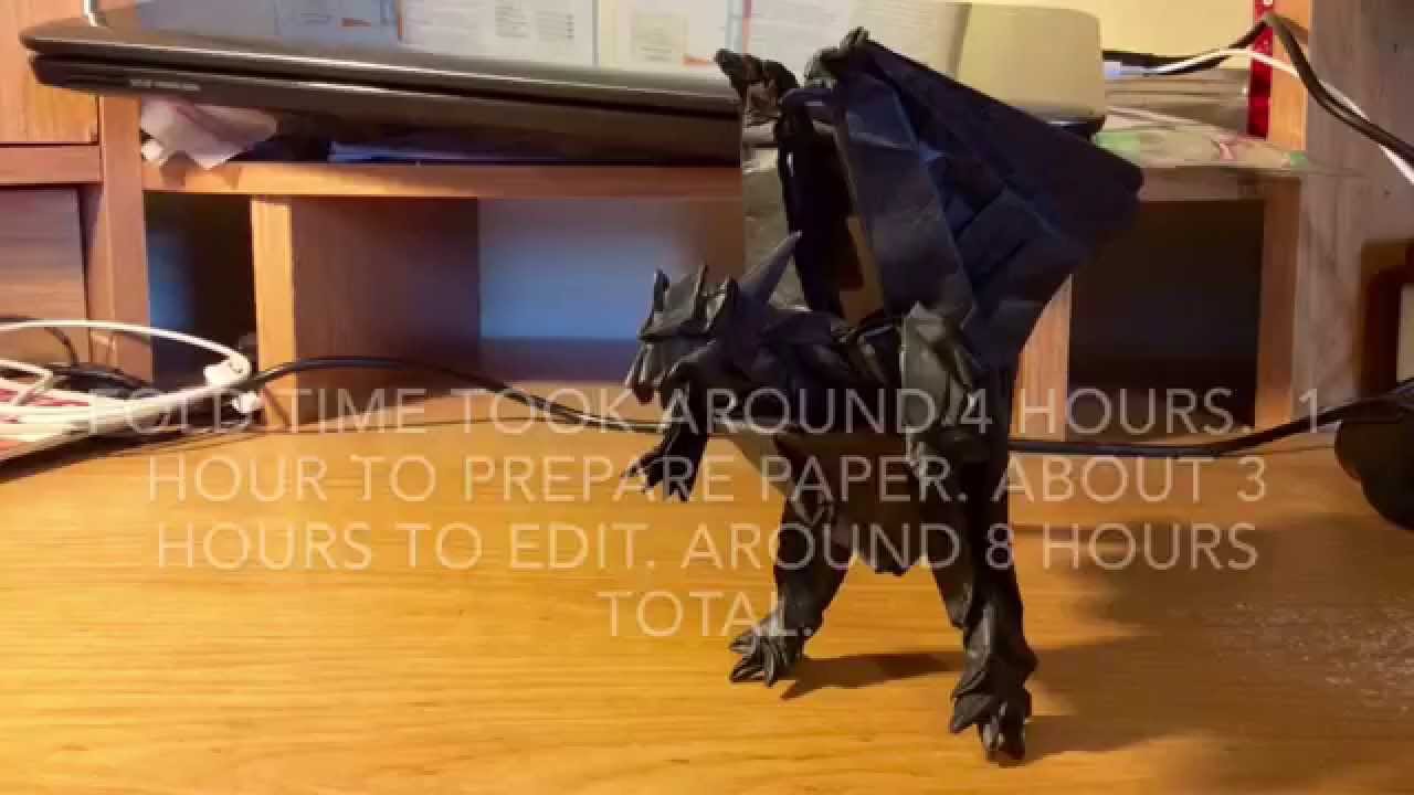 Making of an Origami Divine Dragon(Bahamut) - YouTube