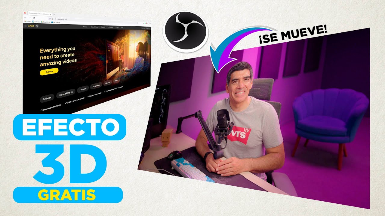 Aplica el efecto 3D GRATIS Con OBS Studio - YouTube