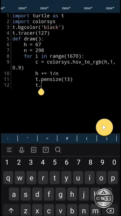Python turtle graphic design😜🥰 || python coding status 😍 #shorts # ...