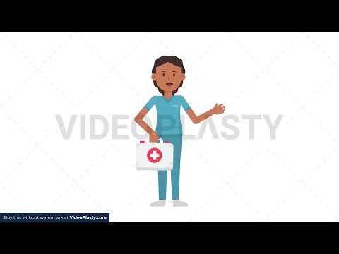 Indian Female Nurse Holding First Aid Kit Stock Animation - YouTube