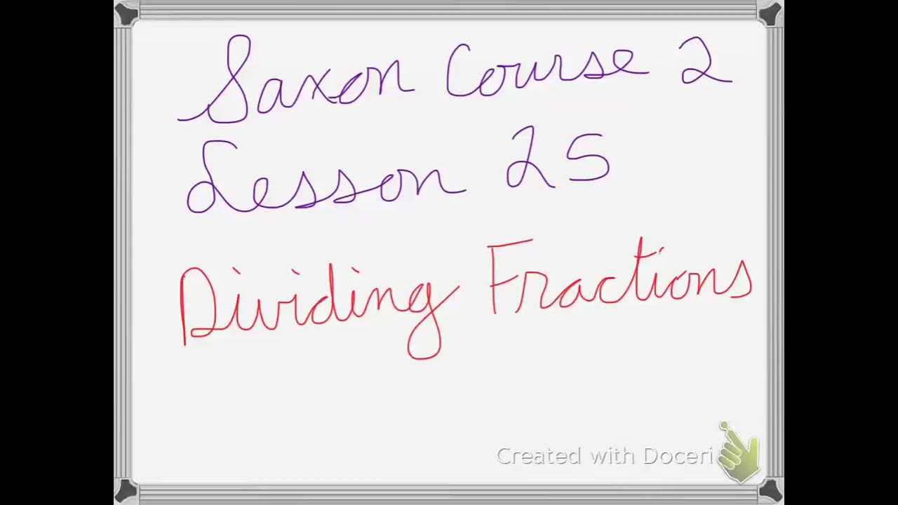 Saxon course 2 Lesson 25 - YouTube
