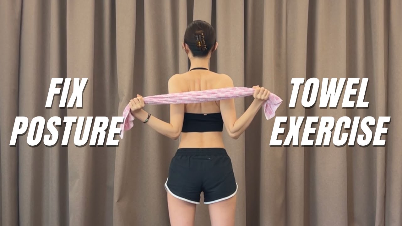 Back Posture Exercise w/ Towel - Burn Fat, Slimmer Back / Ann Stretches ...