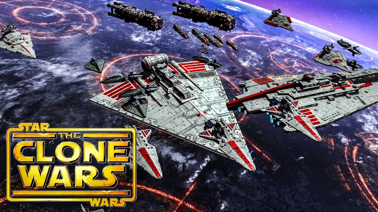 Star Wars the Clone Wars - Massive Epic Space Battle! (Cinematic ...