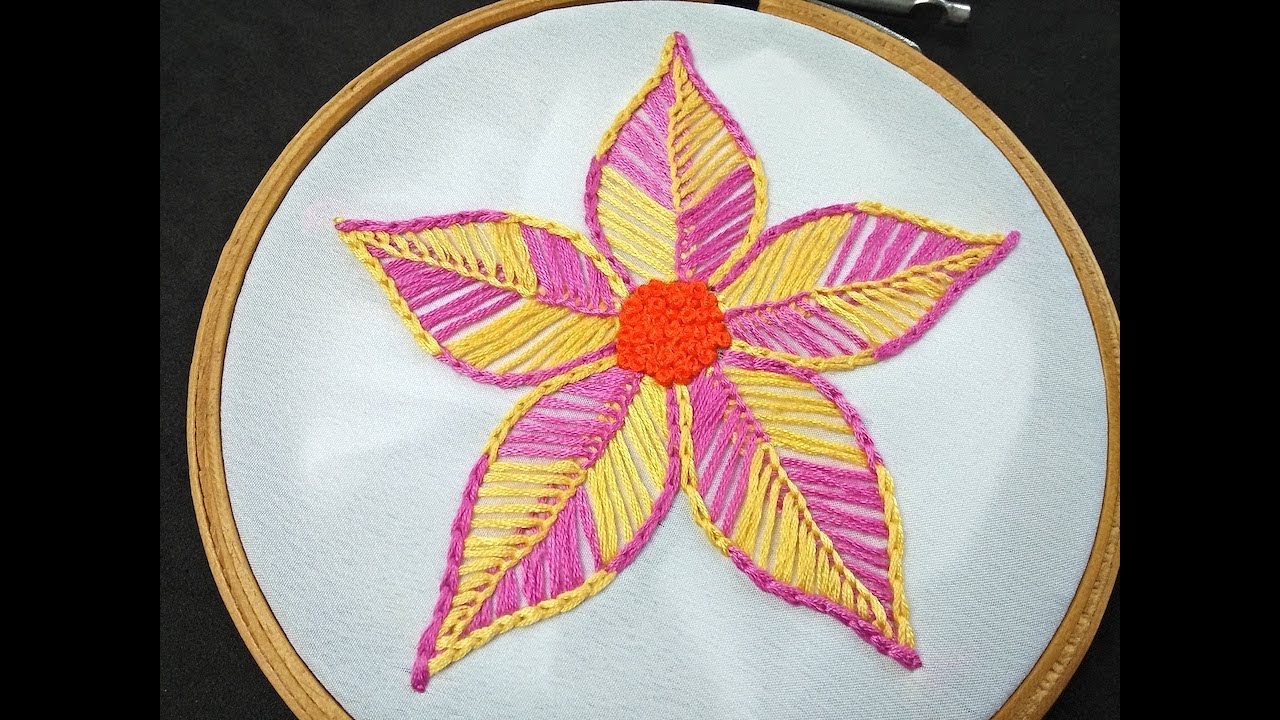 Hand Embroidery | Fantasy Flower Stitch | Brazilian Flower Embroidery ...