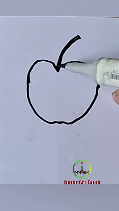 How to Draw Apple from 3 || Apple drawing || Easy way to draw Apple ...