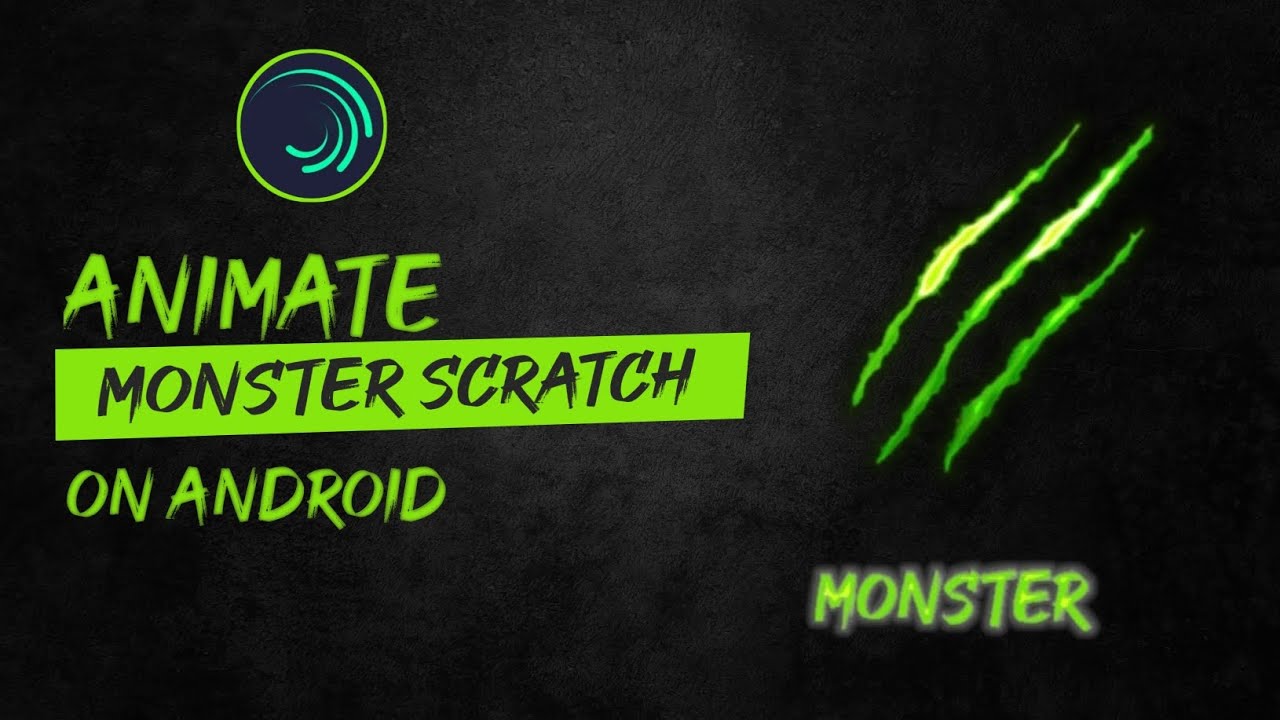 How to Motion Graphics on android | Monster scratch animation | Alight ...