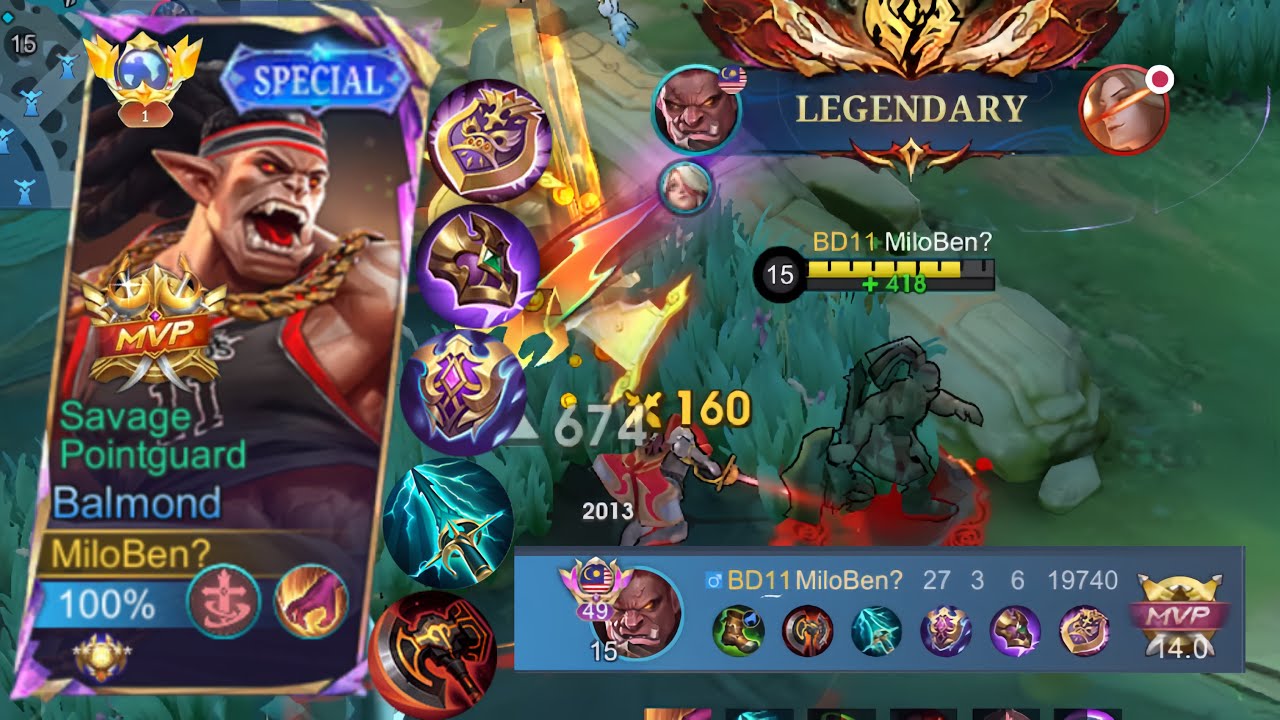 Match yang cukup sengit 🥶 Balmond 27 Kill + Lagendary | Balmond + War ...