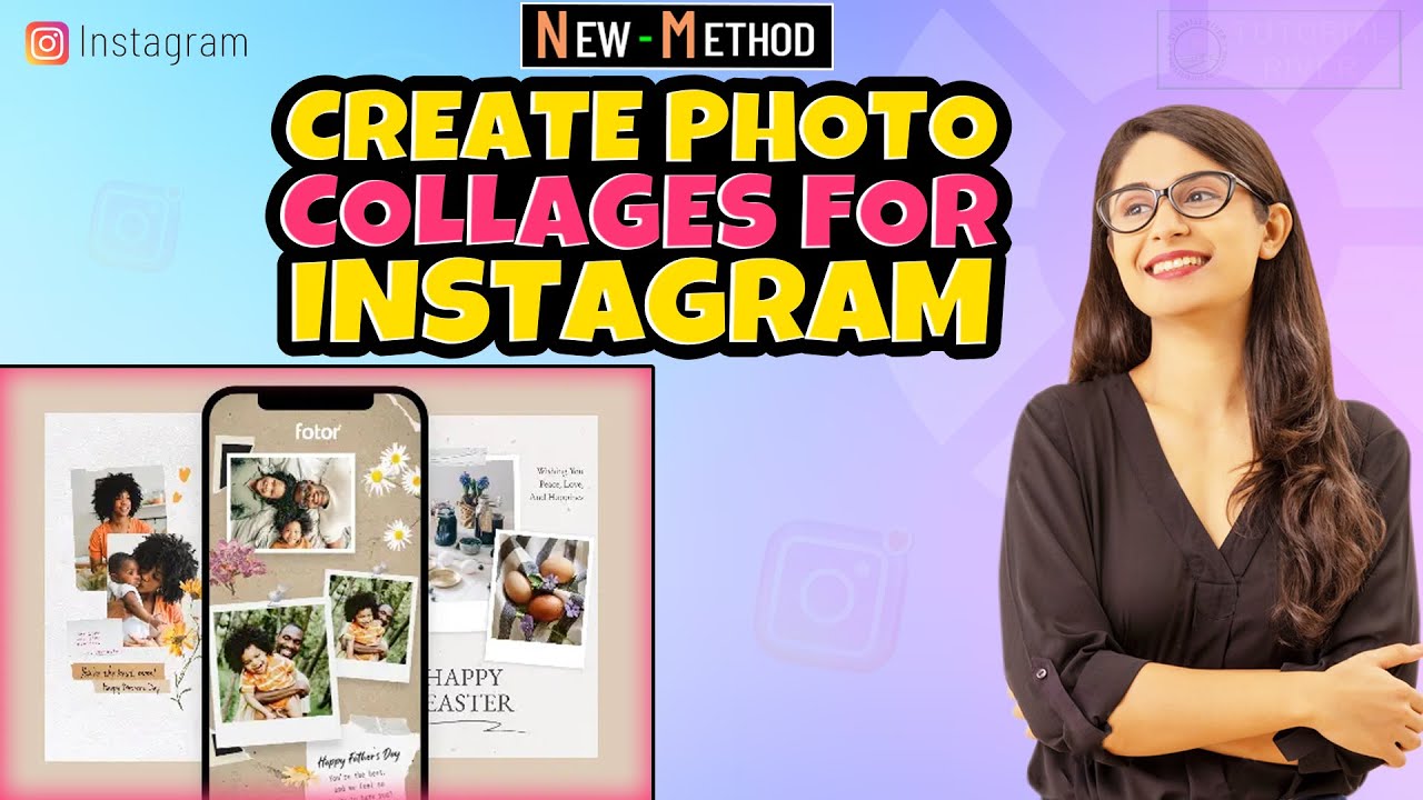 How to Create Photo Collages for Instagram Posts or Stories - YouTube