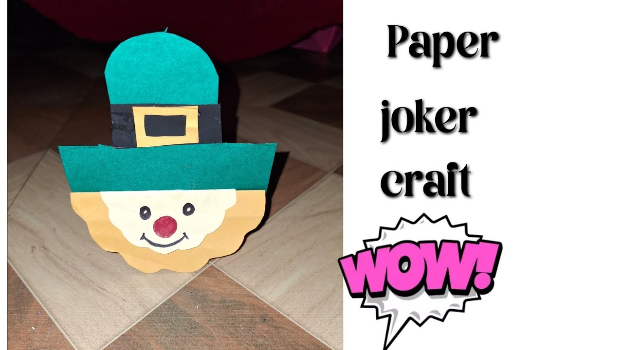 How to make a paper joker || Art is for kids simple tricks || How to ...