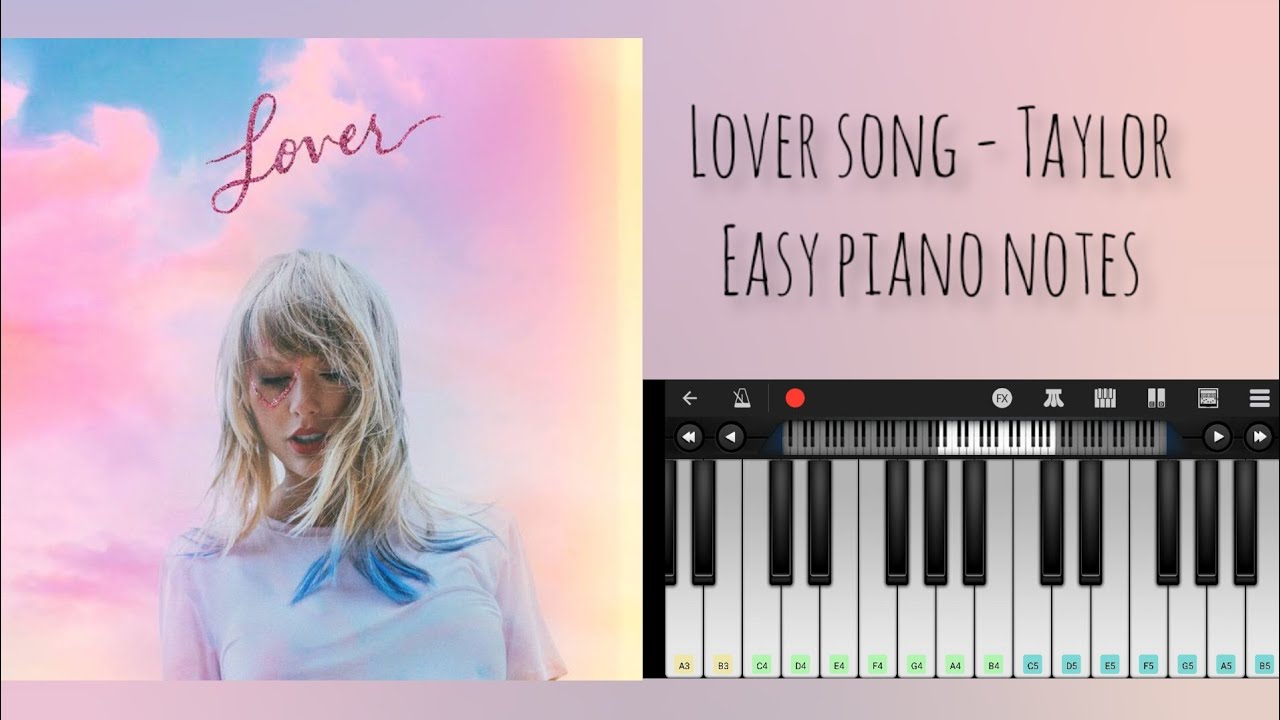 lover Song - Taylor// Easy piano notes tutorial// perfect piano - YouTube