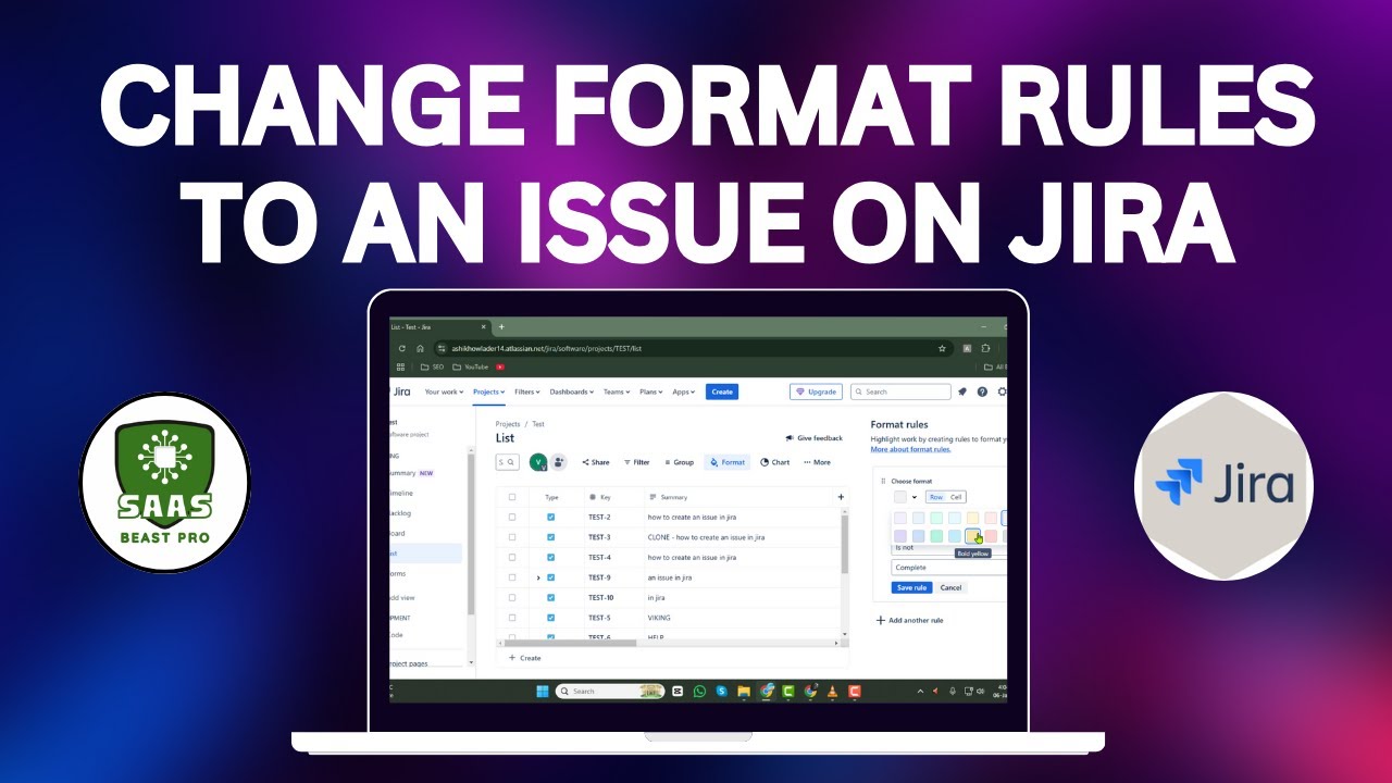 How to Change Format Rules to an Issue on Jira - Full Tutorial [2025 ...