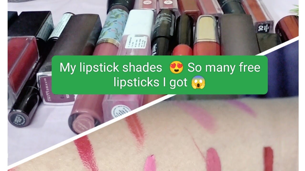 My lipstick collections.I got so many free lipsticks And also micro ...