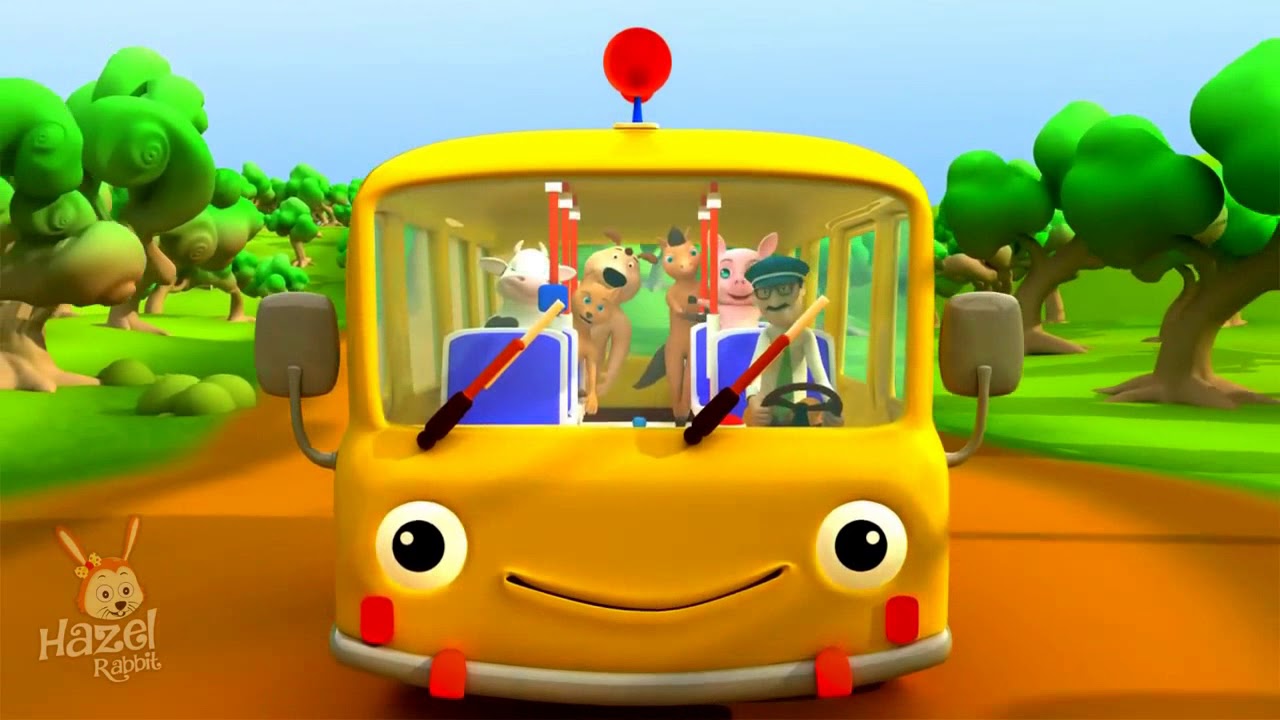 Les roues de l'autobus 🚌 chansons pour enfants | comptines & animations ...
