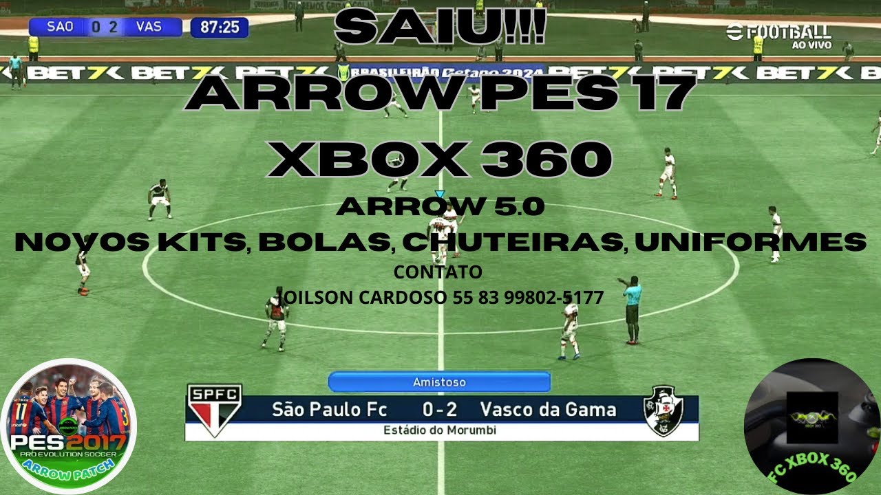 SAIU!!!! ### ARROW PATCH - PES 17 - EFOOTBALL 2025 / NOVA ATUALIZAÇÃO 5 ...