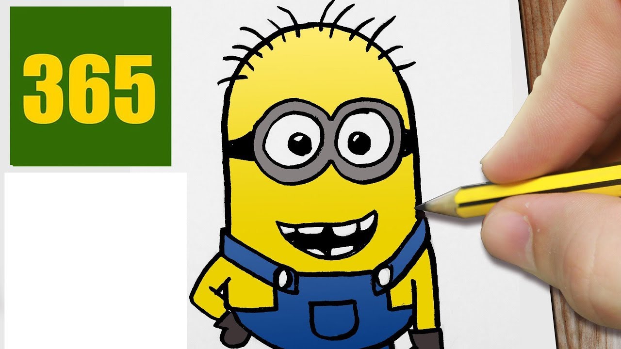 HOW TO DRAW A MINNION CUTE - YouTube