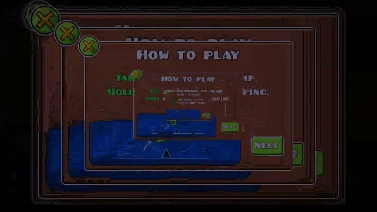 So apparently you can stack the "How To Play" menu... | Geometry Dash ...