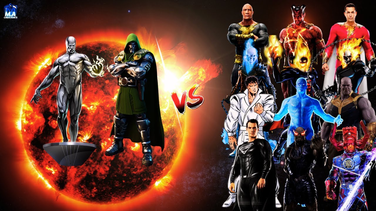 Silver Surfer & Dr Doom Vs Marvel and DC | Four Round Fight - YouTube